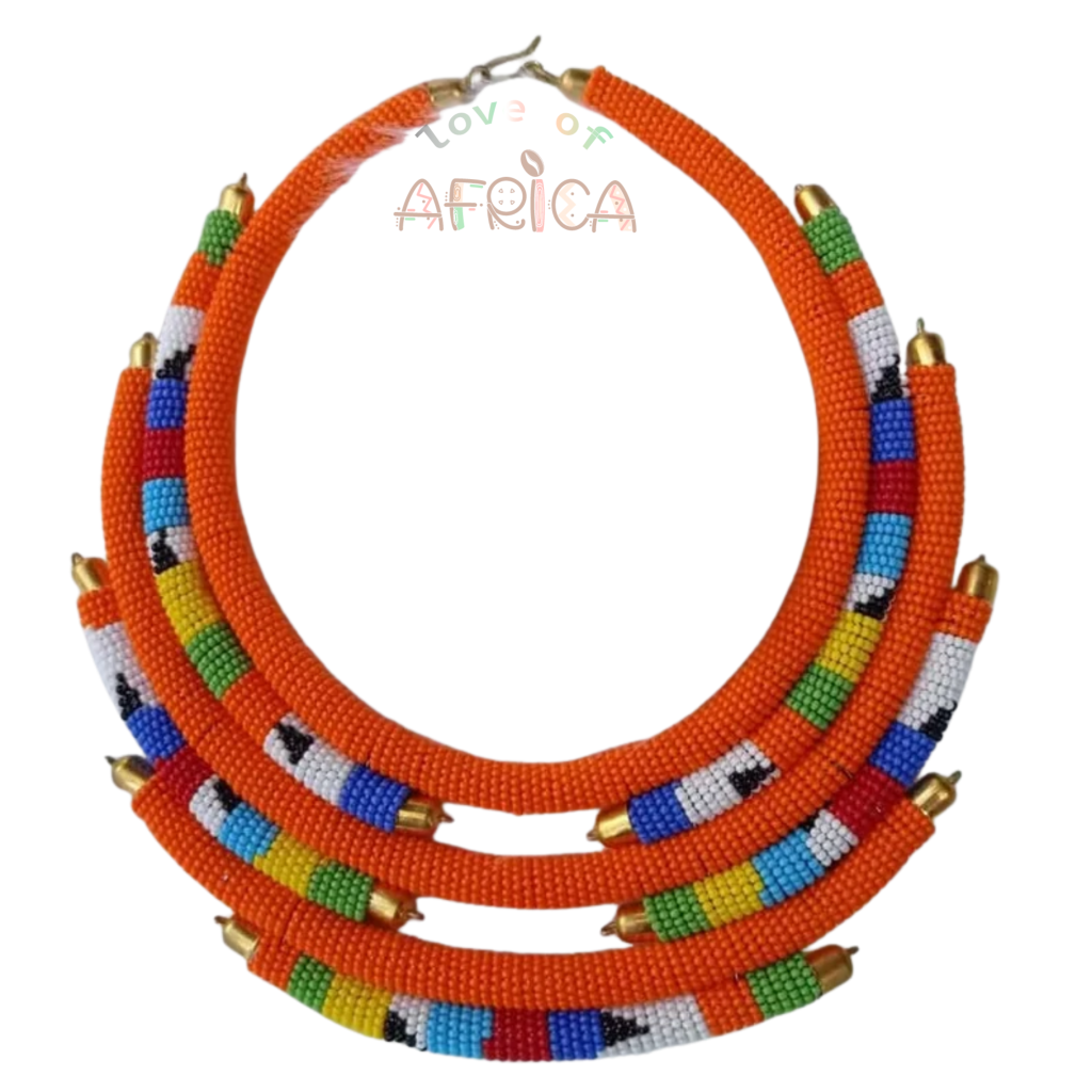 African Beaded Necklace - Masai Beaded Necklace - Love of Africa Store